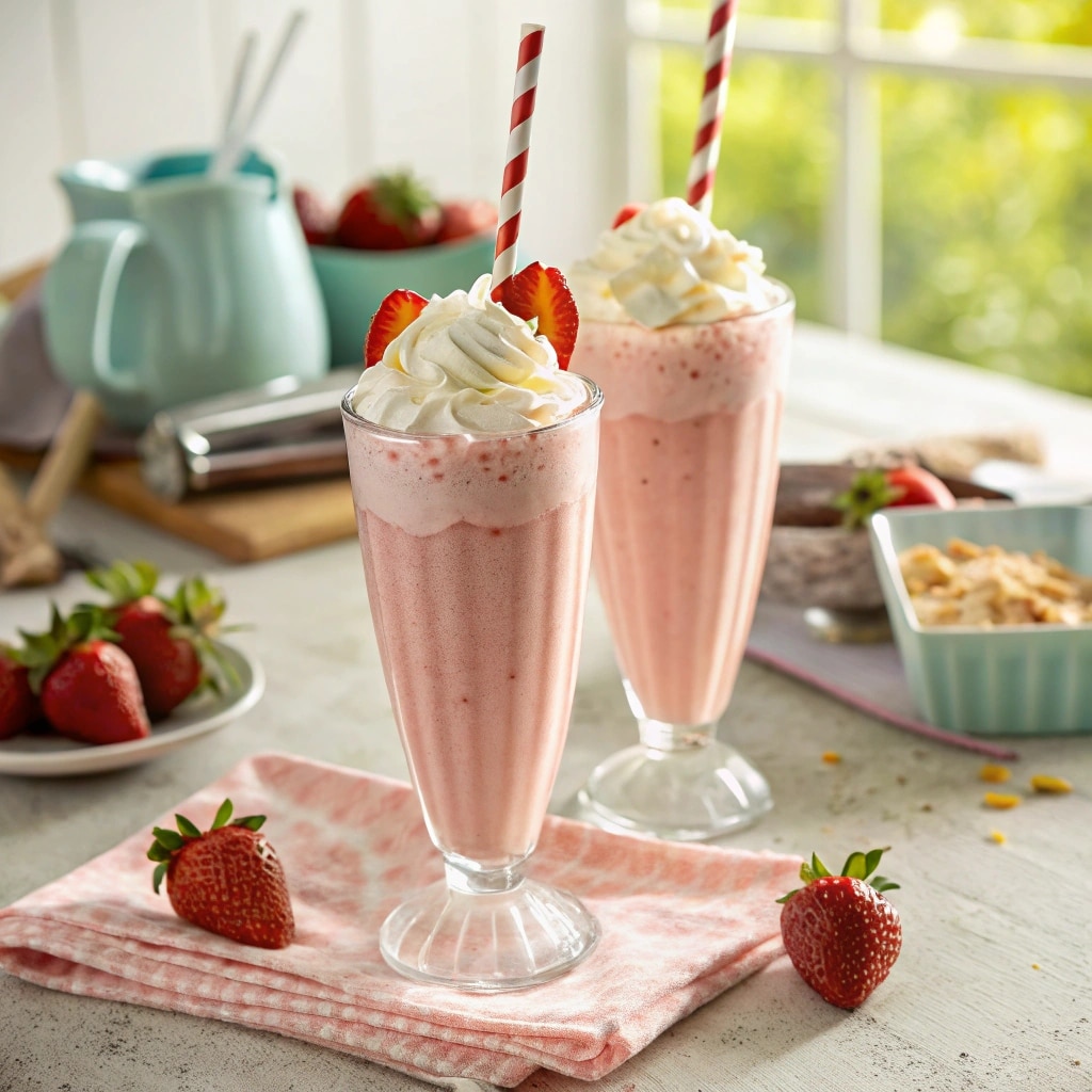 Perfect Strawberry Milkshake Recipe in 5 Minutes